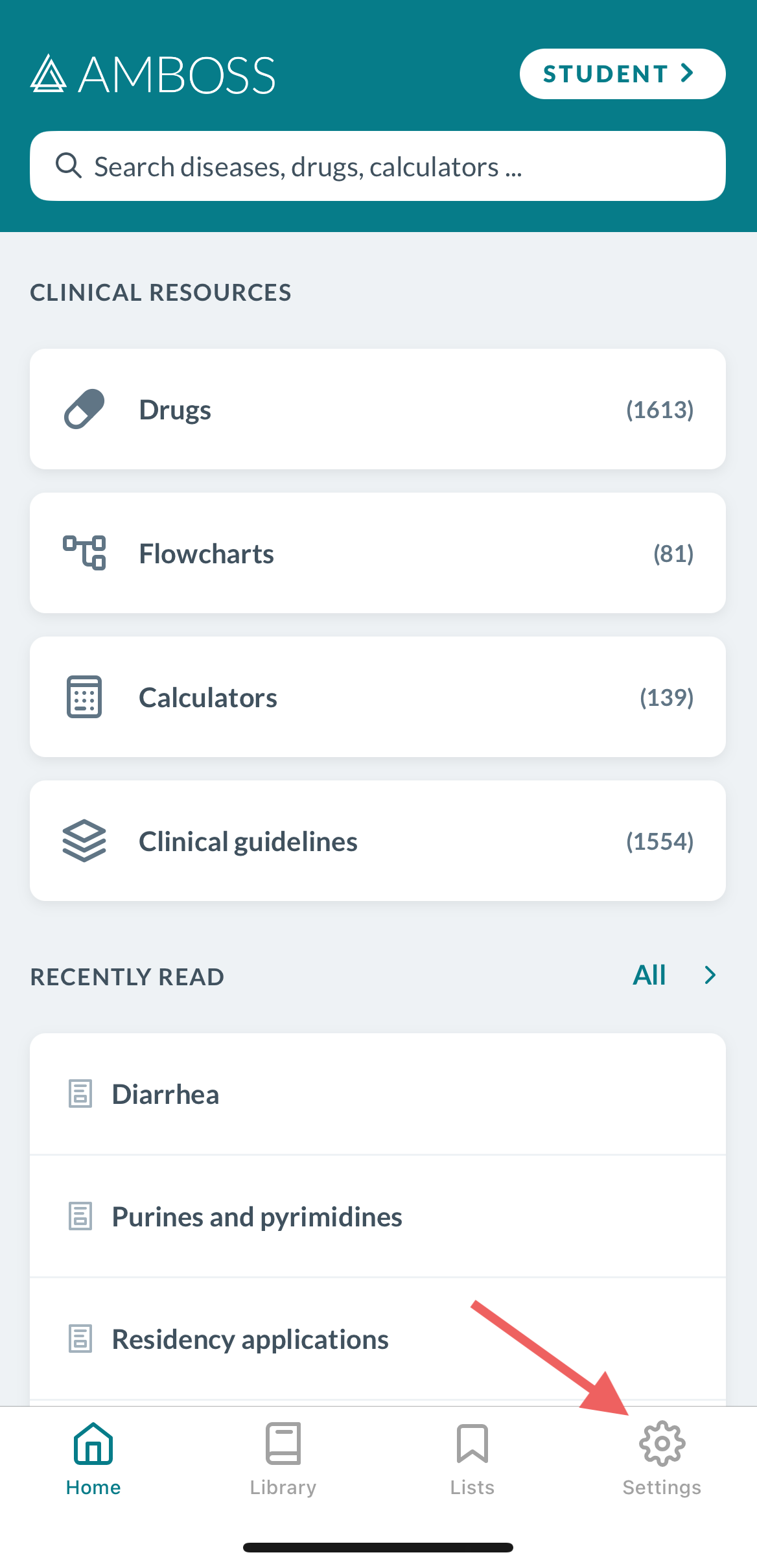 Dark Mode – AMBOSS