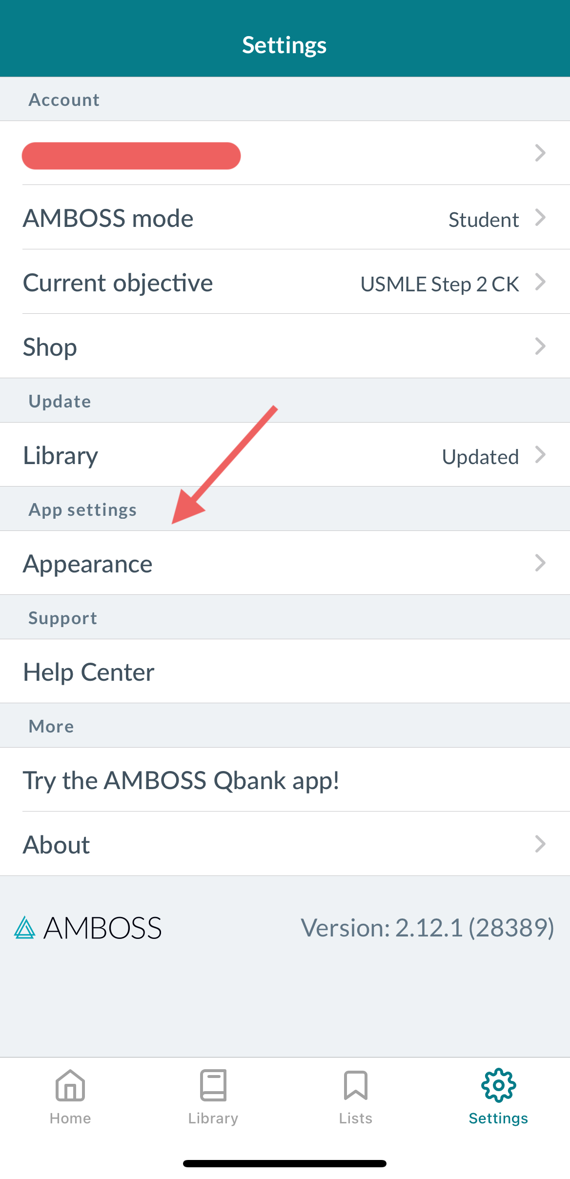 Dark Mode – AMBOSS