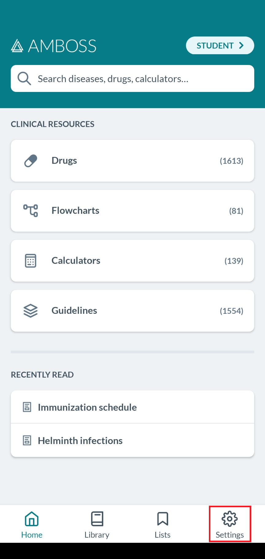 Outdated Knowledge app access – AMBOSS