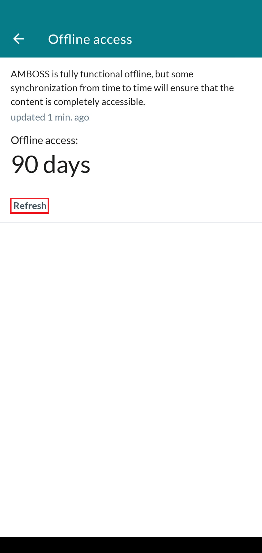 Outdated Knowledge app access – AMBOSS