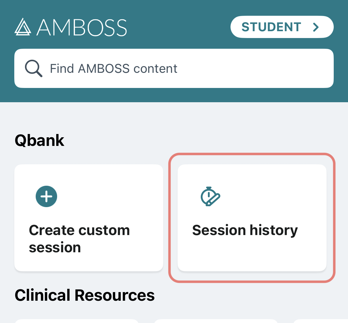 Creating a Qbank Custom Session via the iOS Knowledge App – AMBOSS
